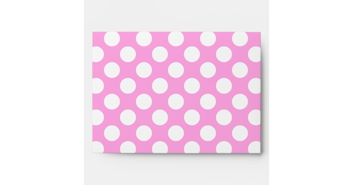 White Polka Dot A7 Envelope | Zazzle