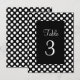 White Polka Dot Table Number Postcard | Zazzle