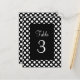 White Polka Dot Table Number Postcard | Zazzle