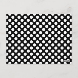 White Polka Dot Table Number Postcard | Zazzle