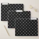 White Polka Dots on Black Pattern File Folder | Zazzle