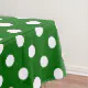 White Polka Dots on School Days Green Tablecloth | Zazzle