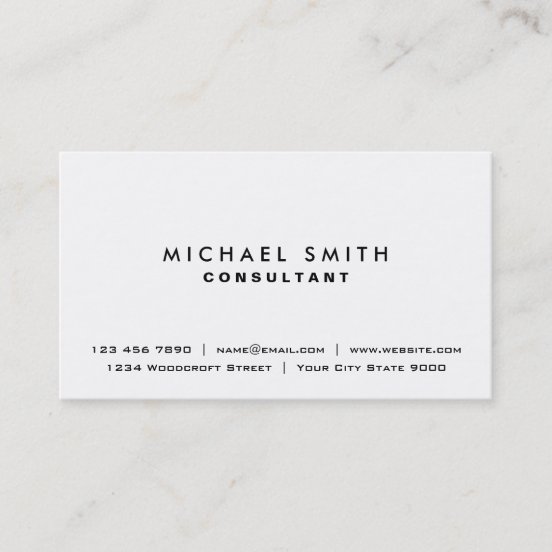 Plain White Business Cards - Business Card Printing | Zazzle