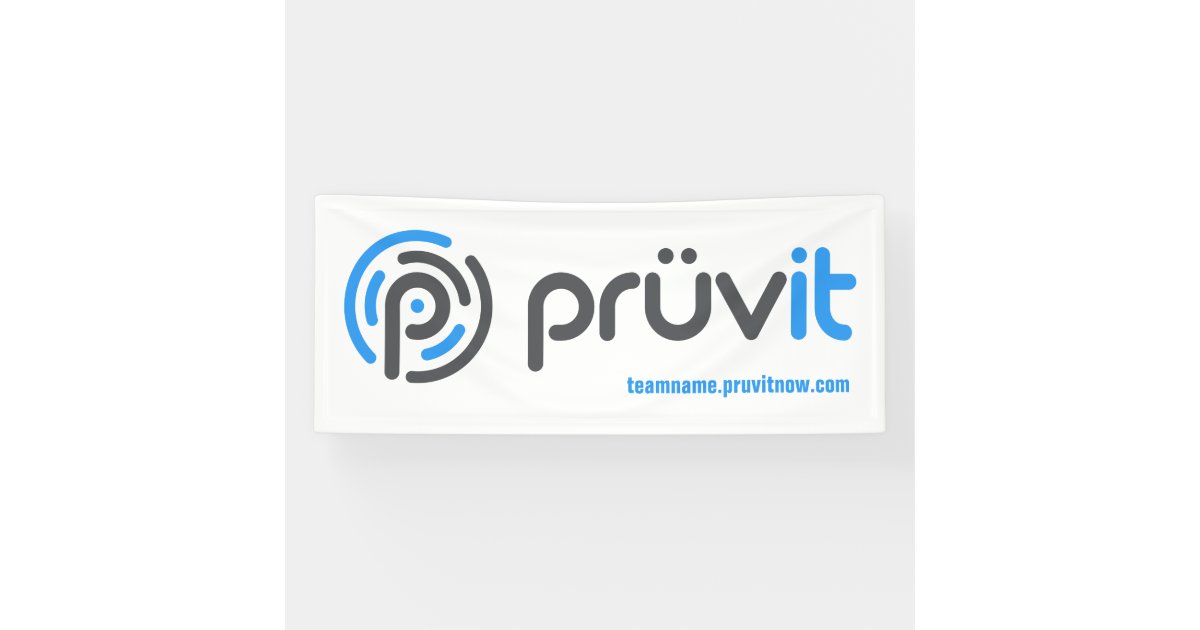 White pruvit banner | Zazzle
