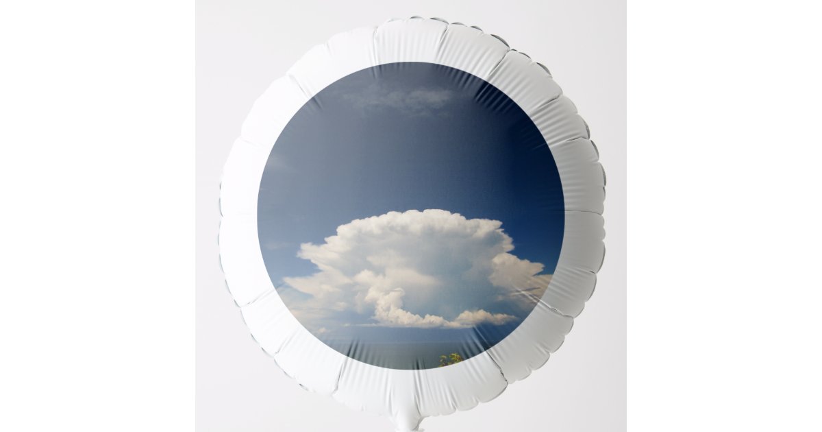 White Puffy Cloud Balloon | Zazzle