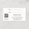 White QR code business logo appointment card | Zazzle