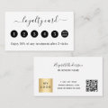 White qr code business logo loyalty card | Zazzle