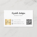 White qr code corporate logo brand color loyalty card | Zazzle