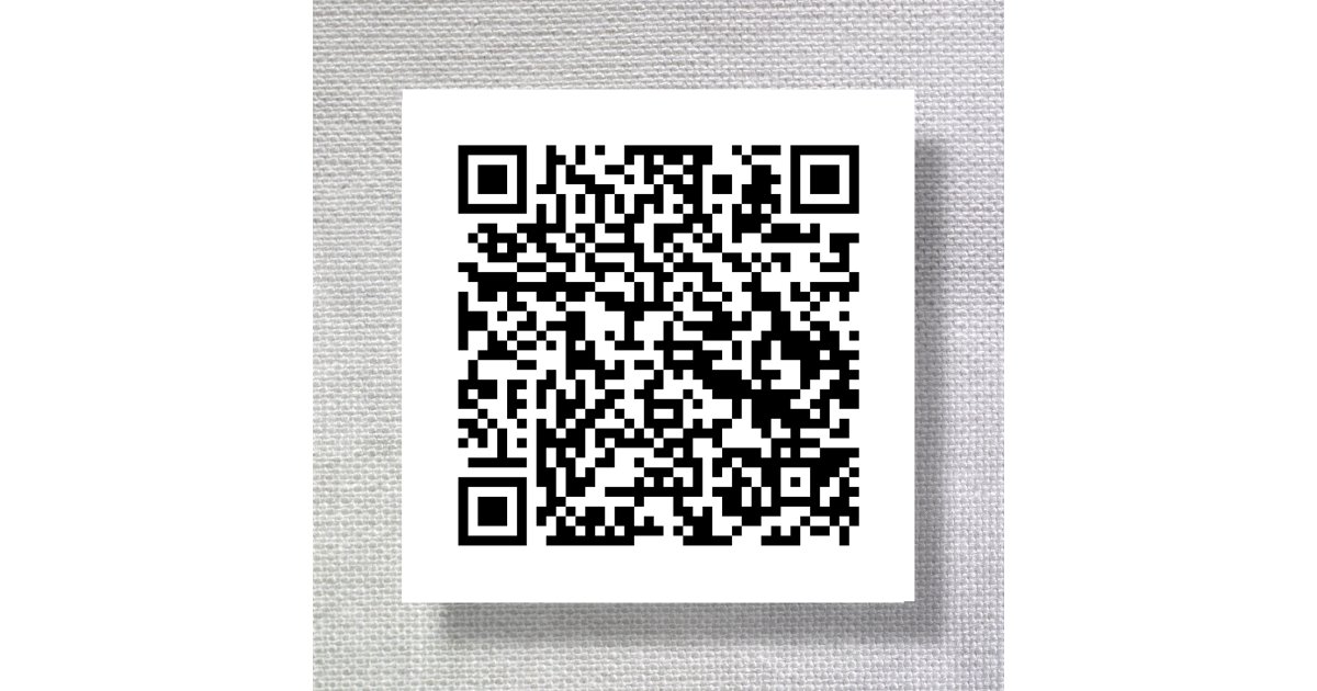 White | QR Code Fabric Clothing Labels | Zazzle