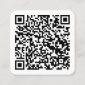 White | QR Code Social Media Hello Square Business Card | Zazzle