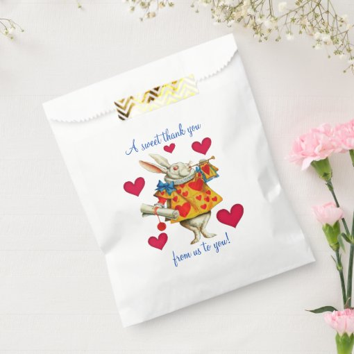 White Rabbit 1 Favor Bag | Zazzle