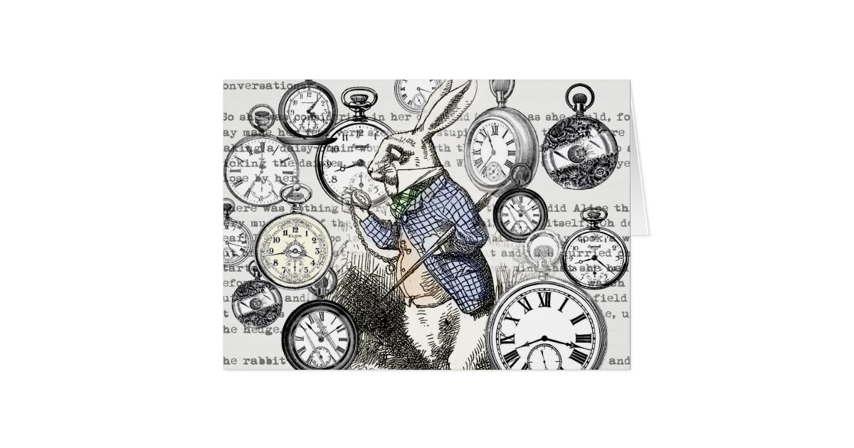 White Rabbit Alice in Wonderland Clocks | Zazzle