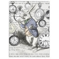 White Rabbit Alice Wonderland Clocks Art Clipboard | Zazzle