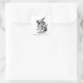 White Rabbit Bookplate Sticker | Zazzle