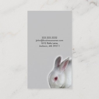 White Rabbit Business Card | Zazzle