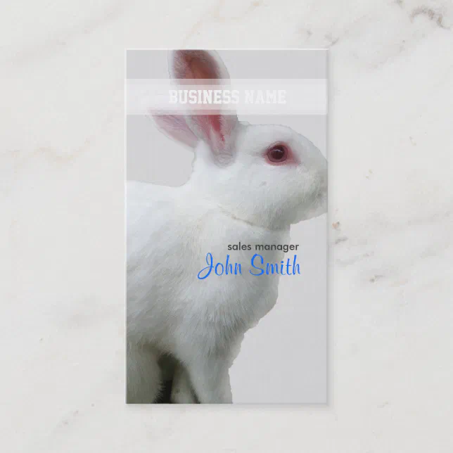White Rabbit Business Card | Zazzle