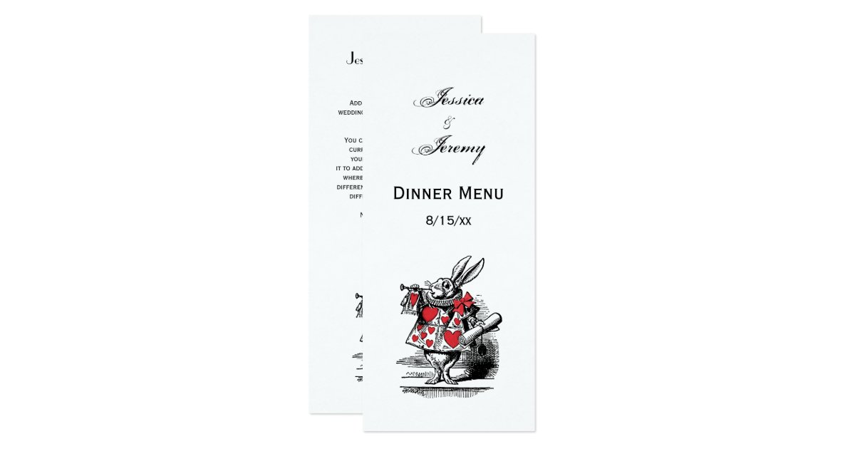 White Rabbit Court Trumpeter Alice in Wonderland Invitation | Zazzle.com