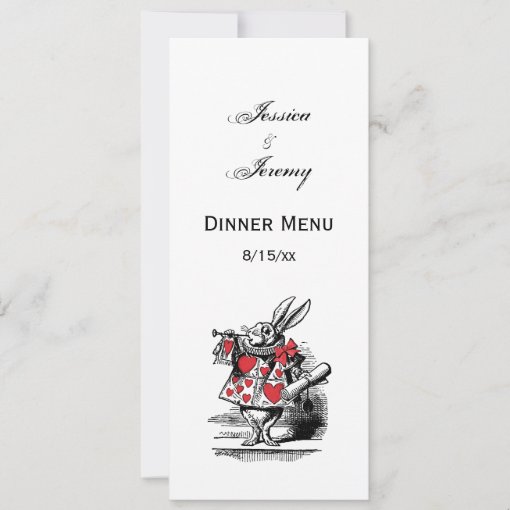 White Rabbit Court Trumpeter Alice in Wonderland Invitation | Zazzle