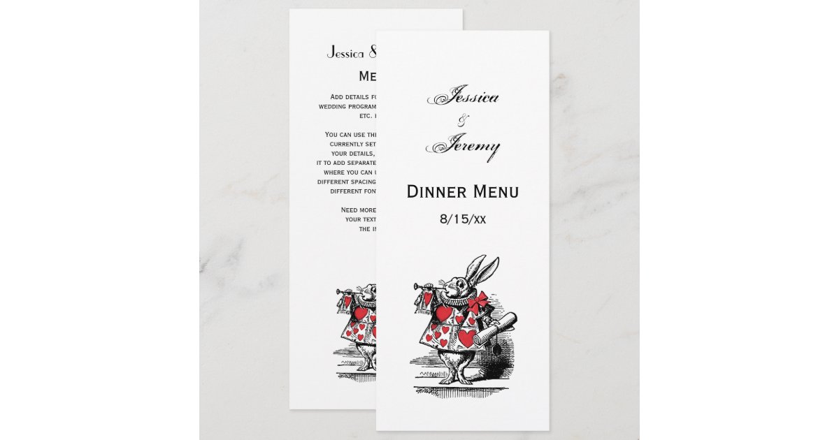 White Rabbit Court Trumpeter Alice in Wonderland Invitation | Zazzle