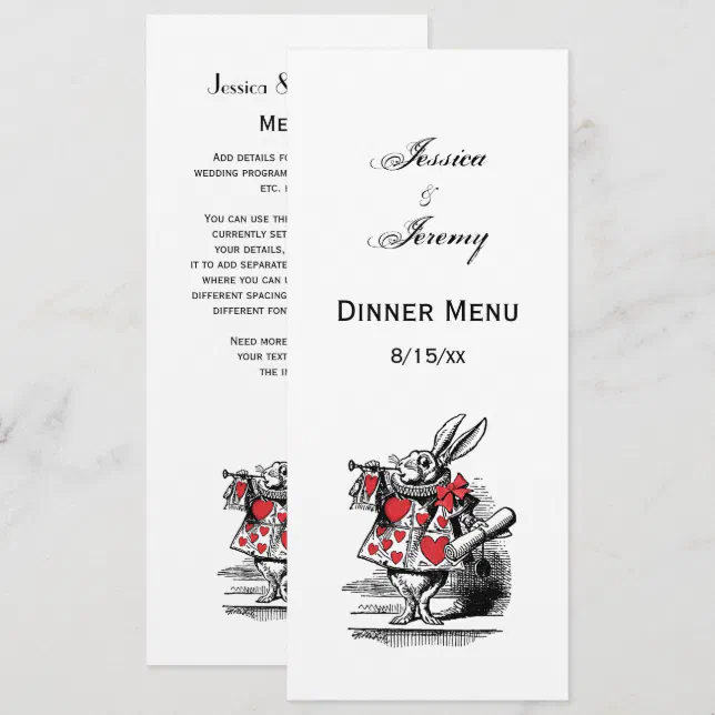 White Rabbit Court Trumpeter Alice in Wonderland Invitation | Zazzle