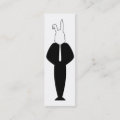 White Rabbit Design Mini Business Card | Zazzle