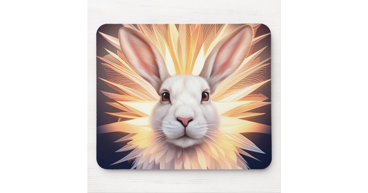 White Rabbit Mouse Pad | Zazzle