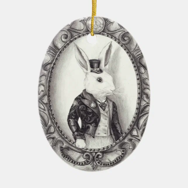 White Rabbit - Ornament | Zazzle