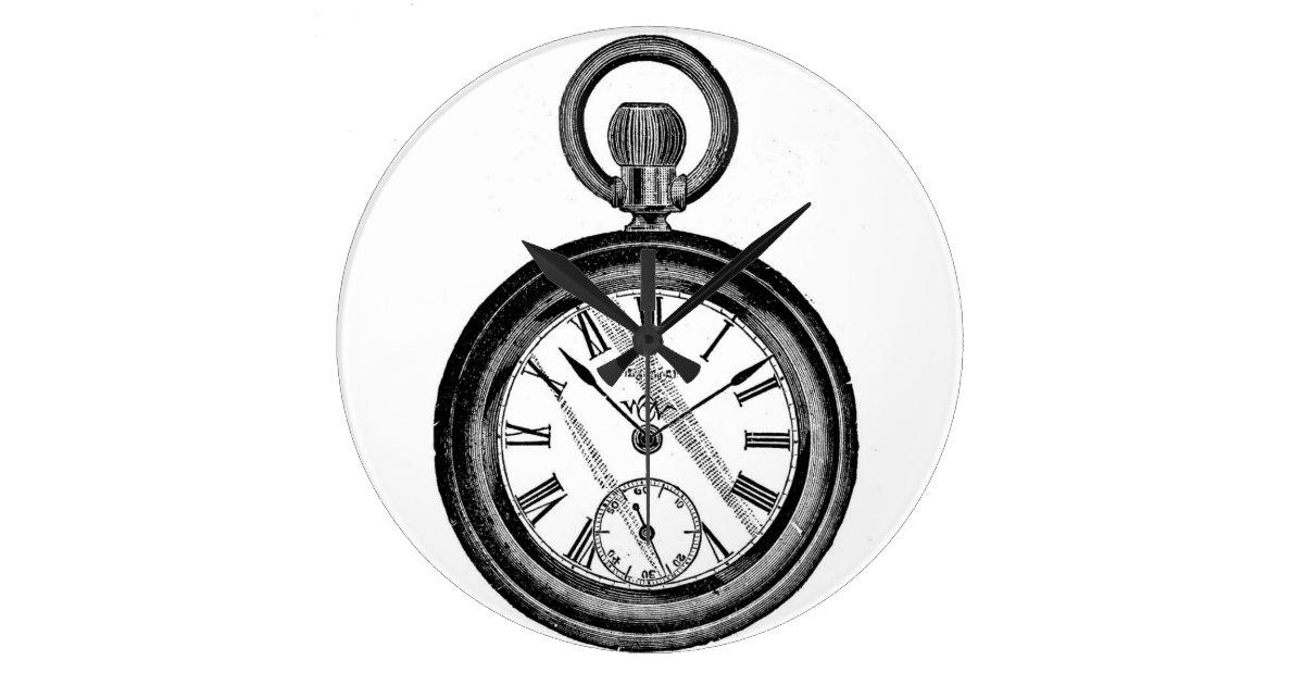 White Rabbit Pocket Watch Clock | Zazzle.com