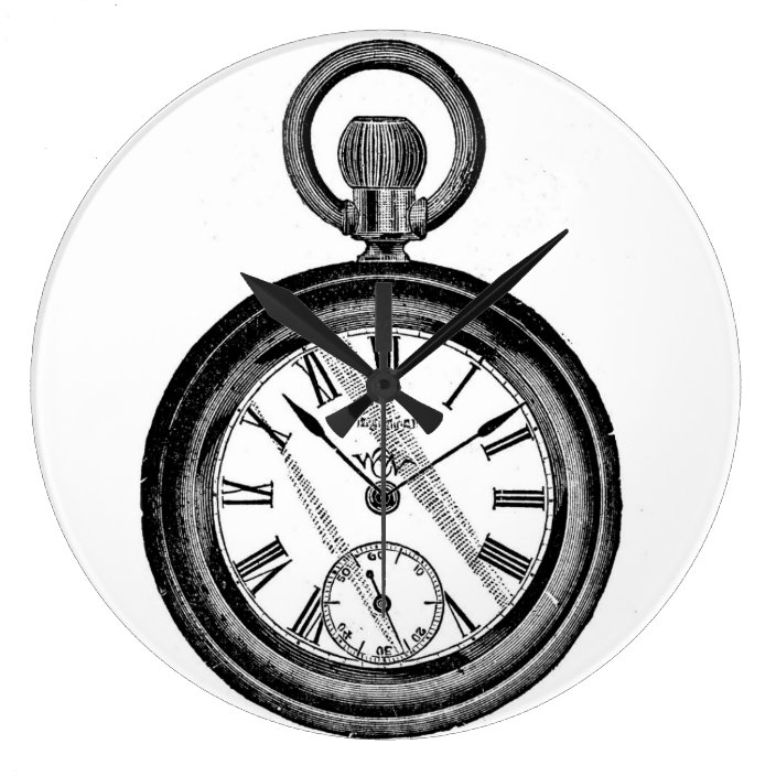 White Rabbit Pocket Watch Clock | Zazzle.com