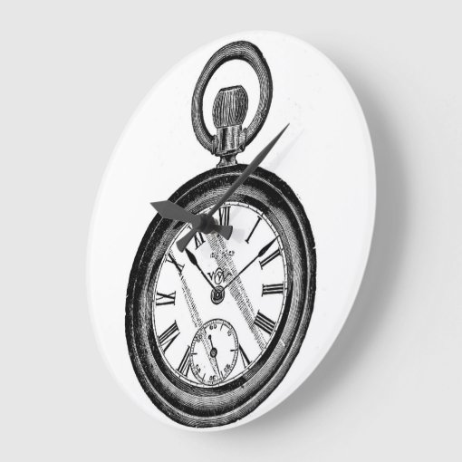 White Rabbit Pocket Watch Clock | Zazzle