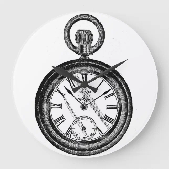 White Rabbit Pocket Watch Clock | Zazzle