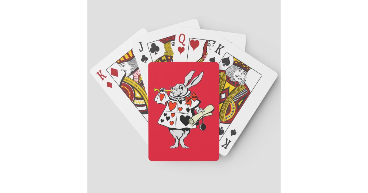 White Rabbit Poker Cards | Zazzle