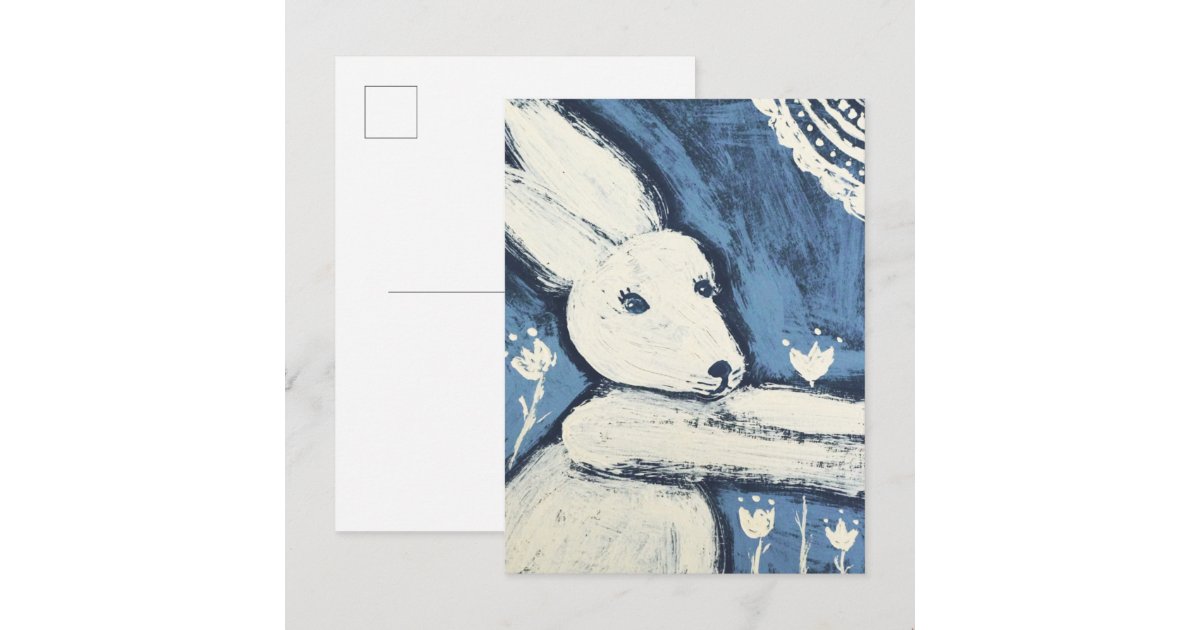 White Rabbit Postcard | Zazzle