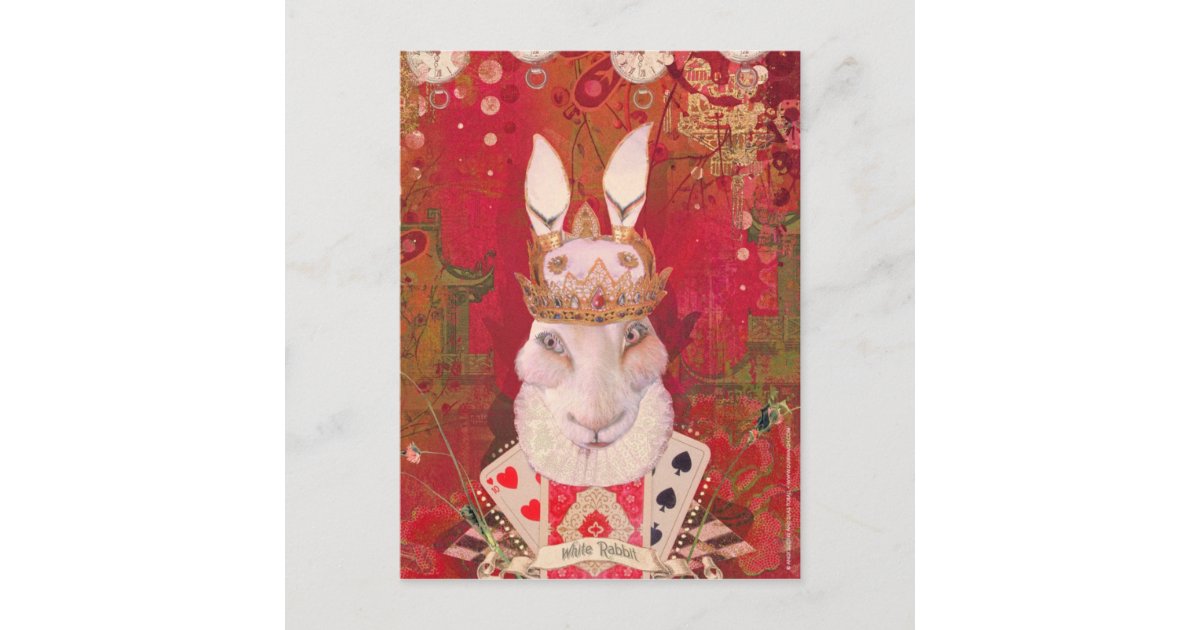 White Rabbit Postcard | Zazzle