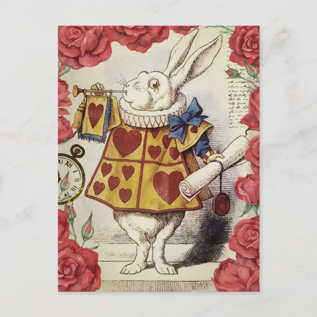 White Rabbit Postcard | Zazzle