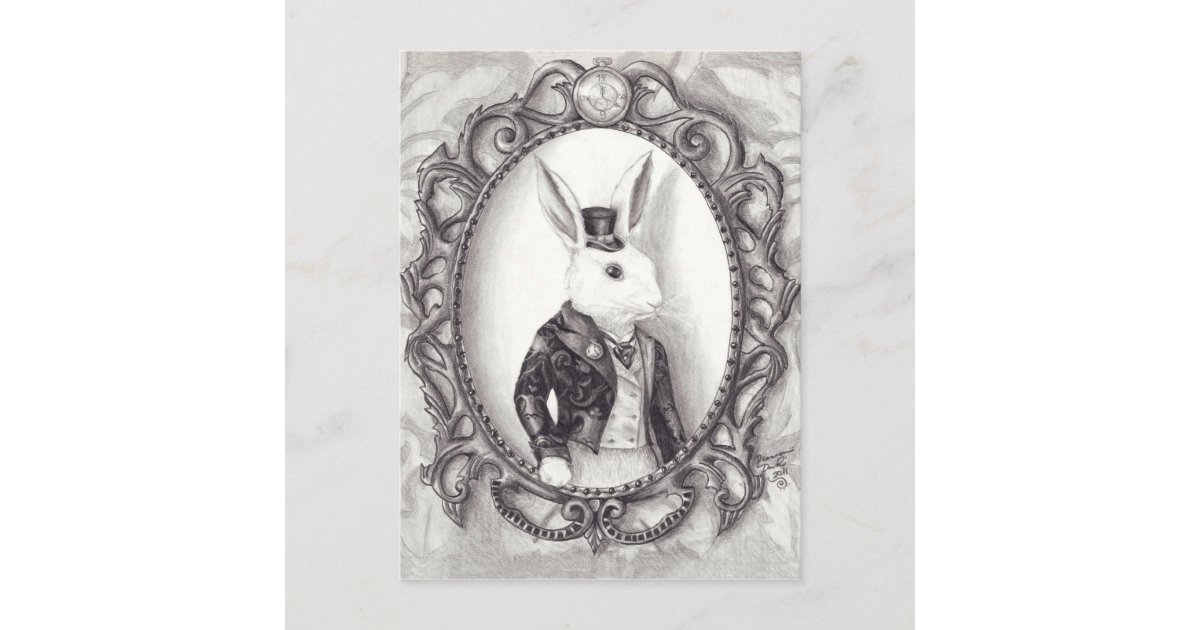 White Rabbit - Postcard | Zazzle