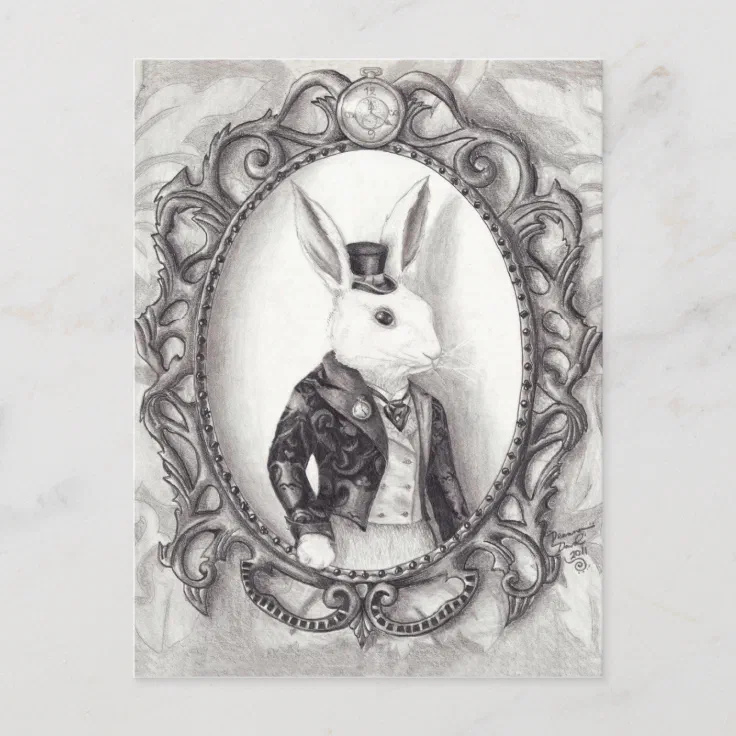 White Rabbit - Postcard | Zazzle