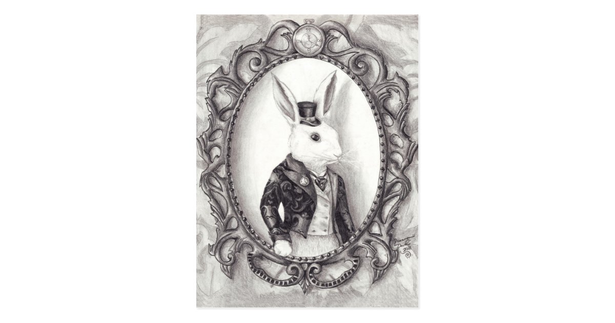 White Rabbit - Postcard | Zazzle.com