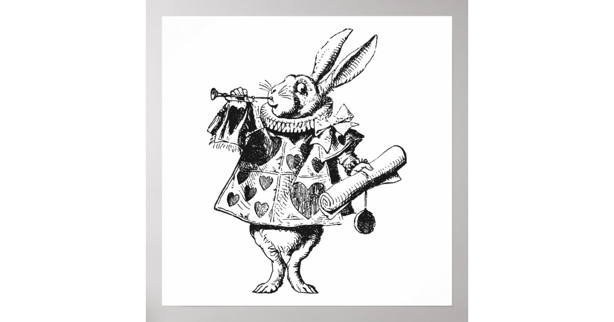 White Rabbit Poster | Zazzle
