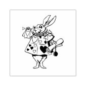 White rabbit rubber stamp | Zazzle