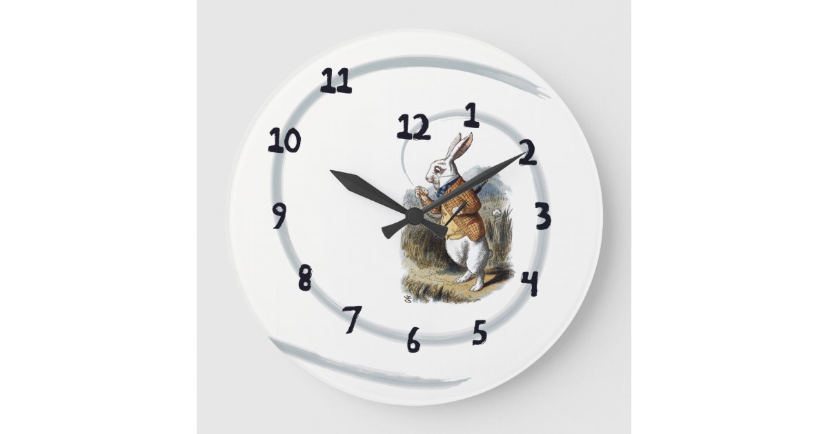 White Rabbit Wall Clock | Zazzle