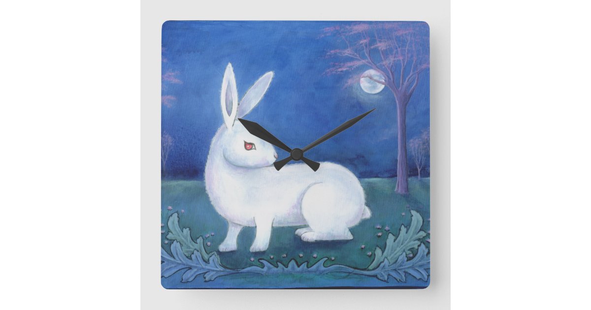 "White Rabbit" Wall Clock | Zazzle