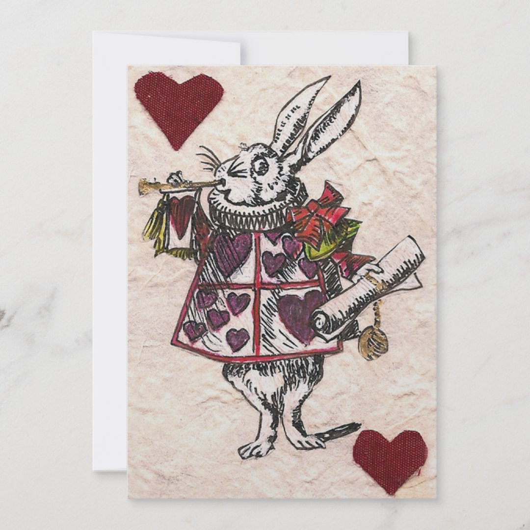 White Rabbit Wedding Invitation | Zazzle