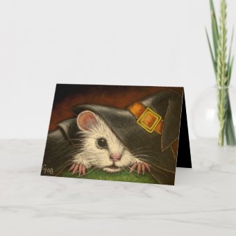 WHITE RAT HALLOWEEN Card | Zazzle