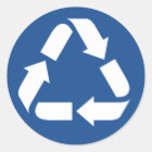 Blue Reduce Reuse Recycle Sticker | Zazzle.com