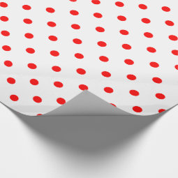 White Red Spotty Polka Dot Pattern Wrapping Paper | Zazzle