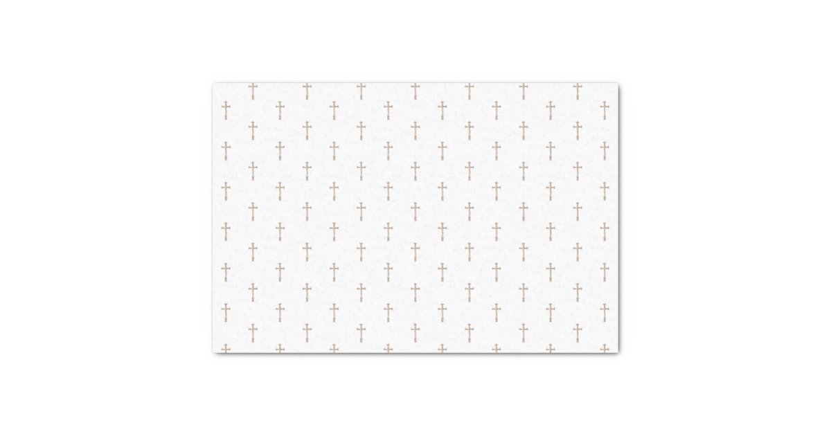 White Religious Cross | Tissue Paper | Zazzle