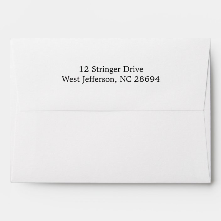 White Return Address Envelopes | Zazzle.com