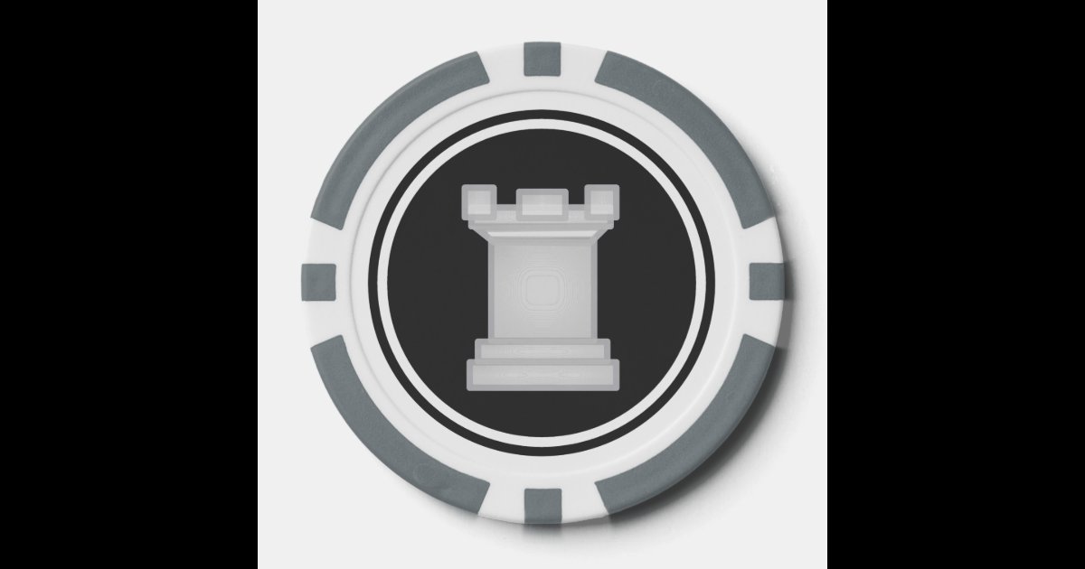White Rook Chess Piece Poker Chips | Zazzle
