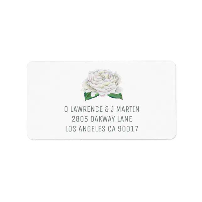 White Rose Address Labels | Zazzle